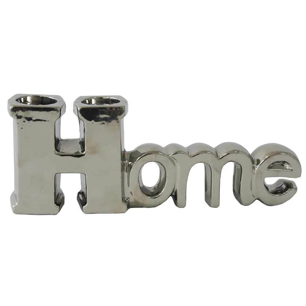 Stříbrná dekorace nápis Home 12cm | OKAY.cz