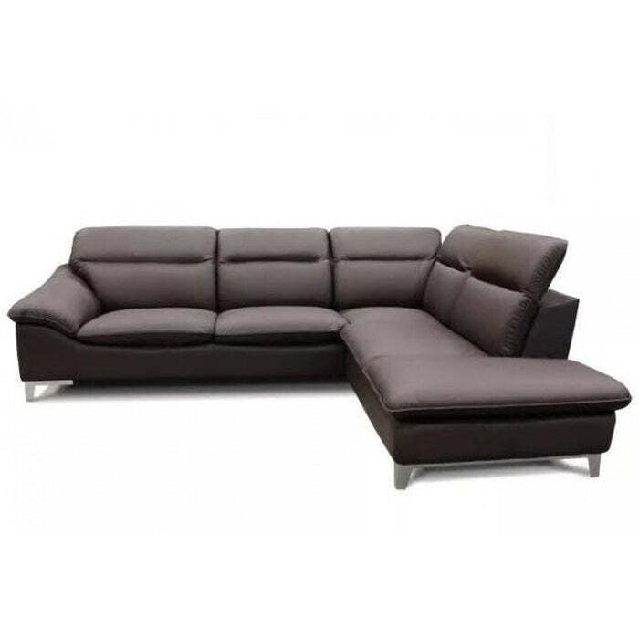 Kožená sedačka Teresa pravý roh hnědá II. jakost | OKAY.cz