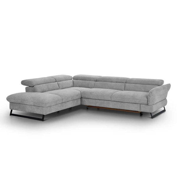 Rohová sedačka rozkládací Naples levý roh šedá | OKAY.cz