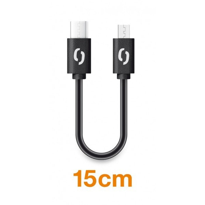 Kabel Aligator Power, USB-C na microUSB, 15cm, černá | OKAY.cz