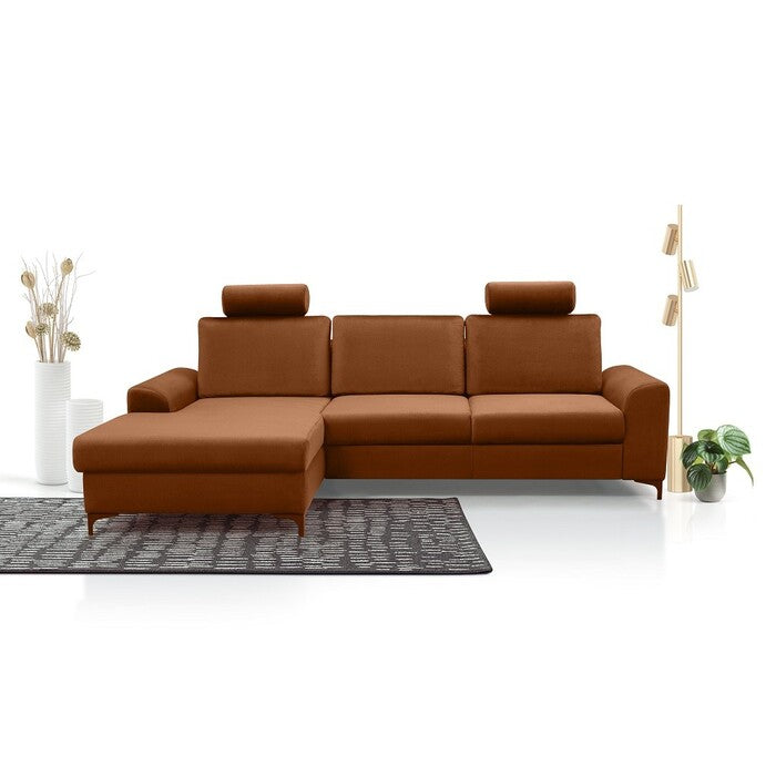 Rohová sedačka rozkládací Senja roh levý hnědá - PŘEBALENO | OKAY.cz