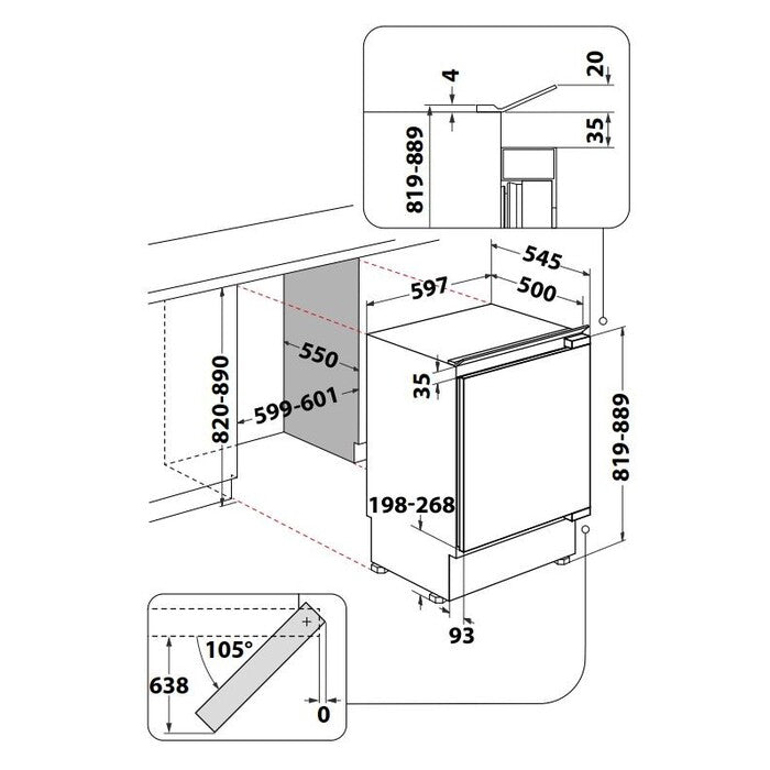 Vestavná chladnička Whirlpool ARZ 0051 | OKAY.cz